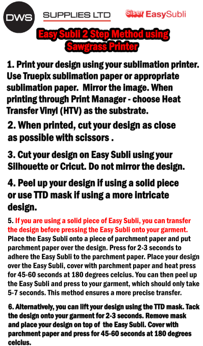 Easy Subli - Full Colour Print using Sublimation Printer and apply to ...